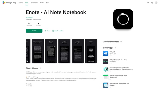 Enote - AI Note Notebook - AI-powered note-taking app with offline ...